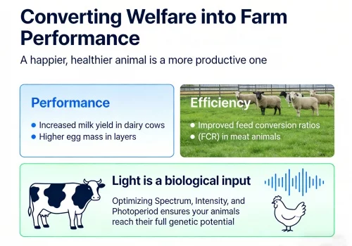 Optimización del espectro de luz para la visión y el bienestar animal